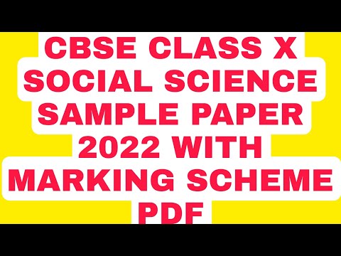CBSE SOCIAL Sample Papers 2022-23 (Released): Download CBSE Class 10 cbseacademic.nic.in