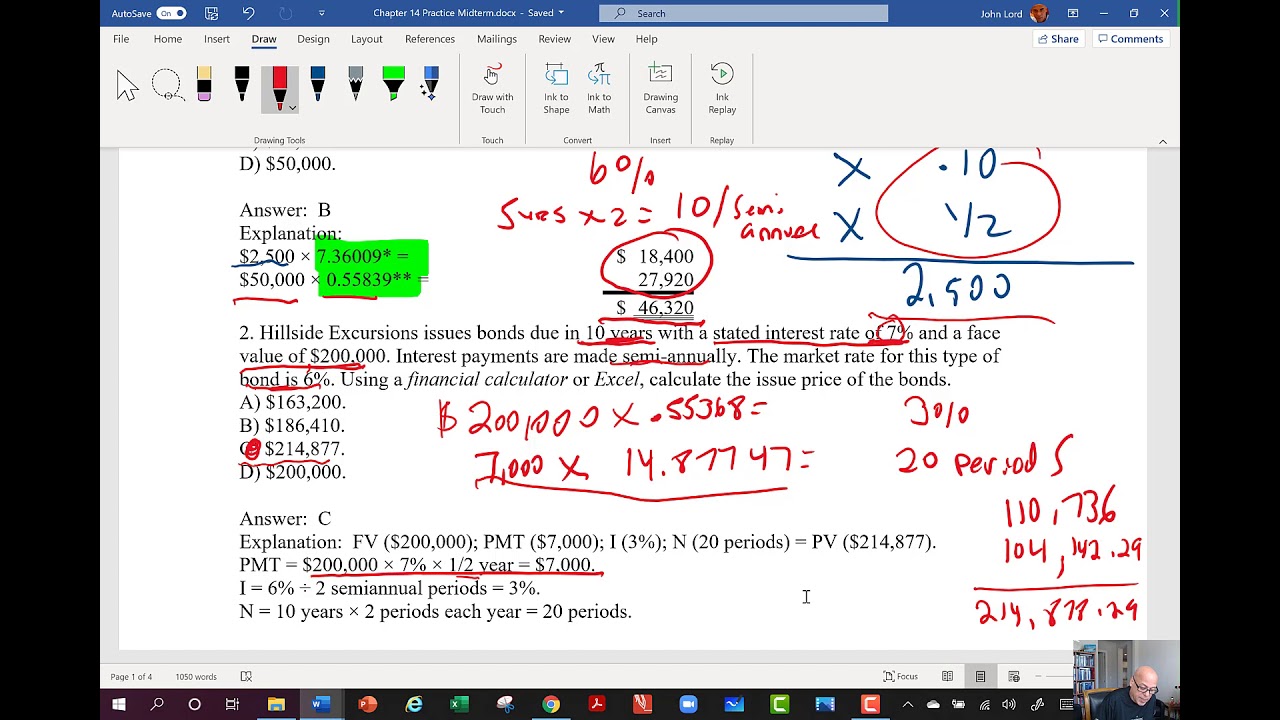 Chapter 14 Practice Midterm Lecture