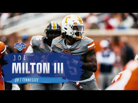 Joe Milton III | 2024 NFL Draft Highlights | Quarterback | New England Patriots