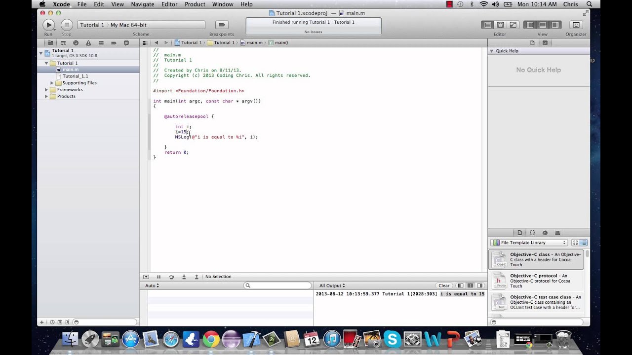 Objective-C Programming Tutorial 3- Numeric Variables