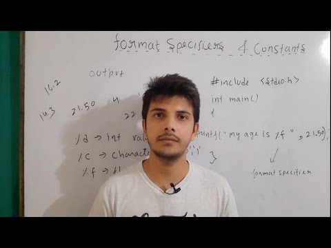 format specifiers in c | constants in c | %c %d %f format specifier | primary vs secondary constants