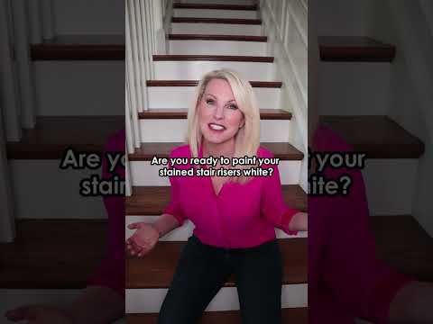 Easiest Way to Paint Your Stained Stair Risers