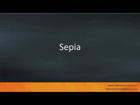 Pronunciation of the word(s) "Sepia".