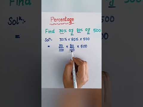 Find 30% of 80% of 500 #percentage #maths #shorts