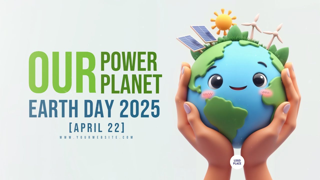 Free 3D Planet Earth Day 2025 Celebration Intro Video Template - FlexClip