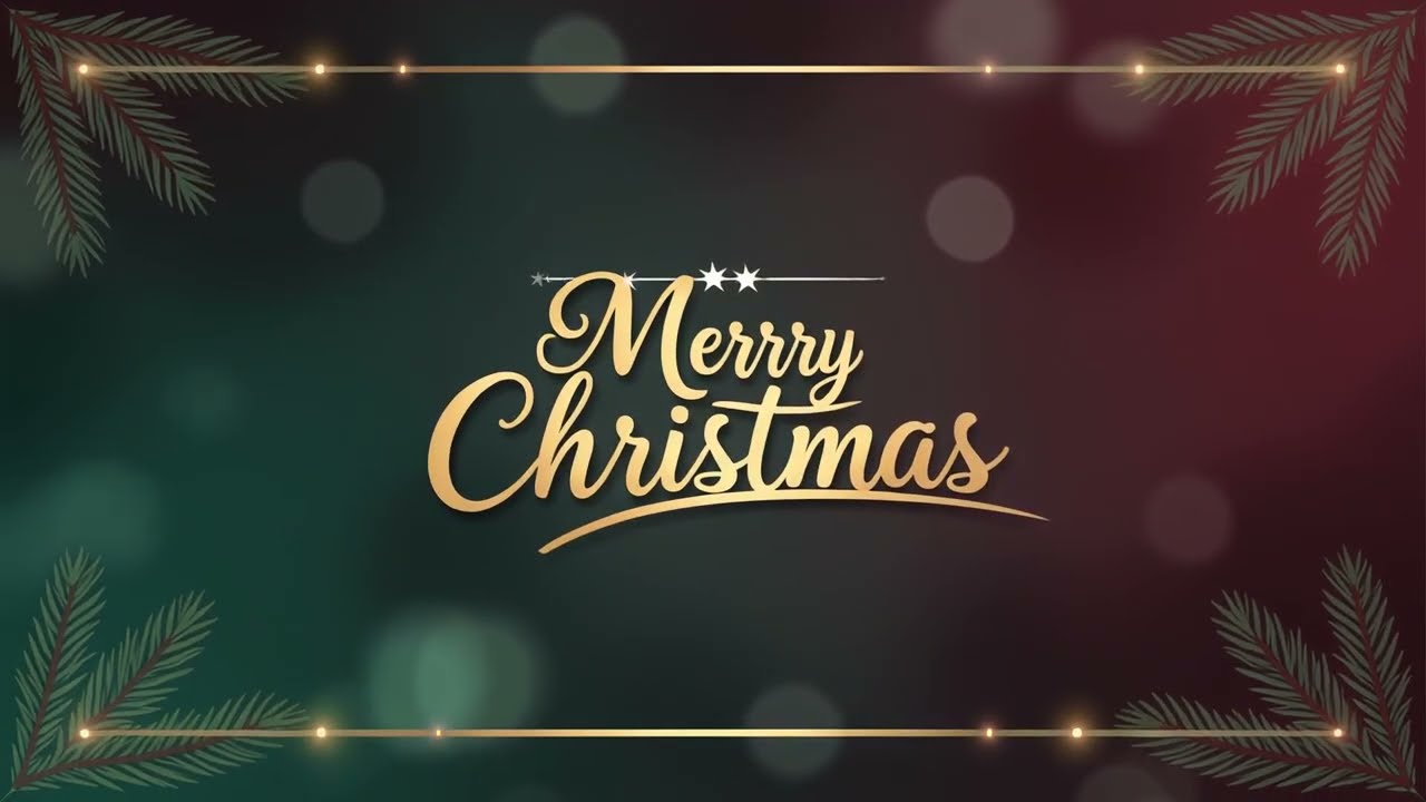 4K Christmas Invitation / Greeting Template | Minimal Dark Design