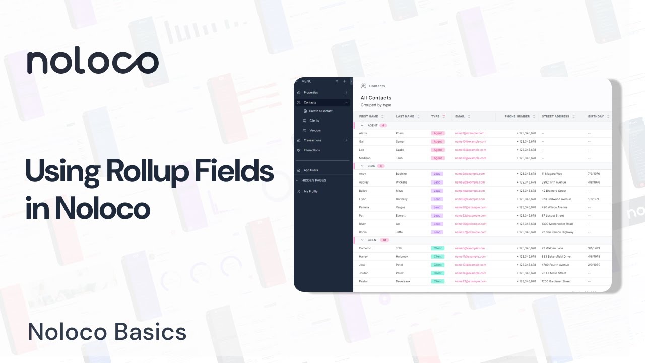 Noloco Basics Using Rollup Fields in Noloco