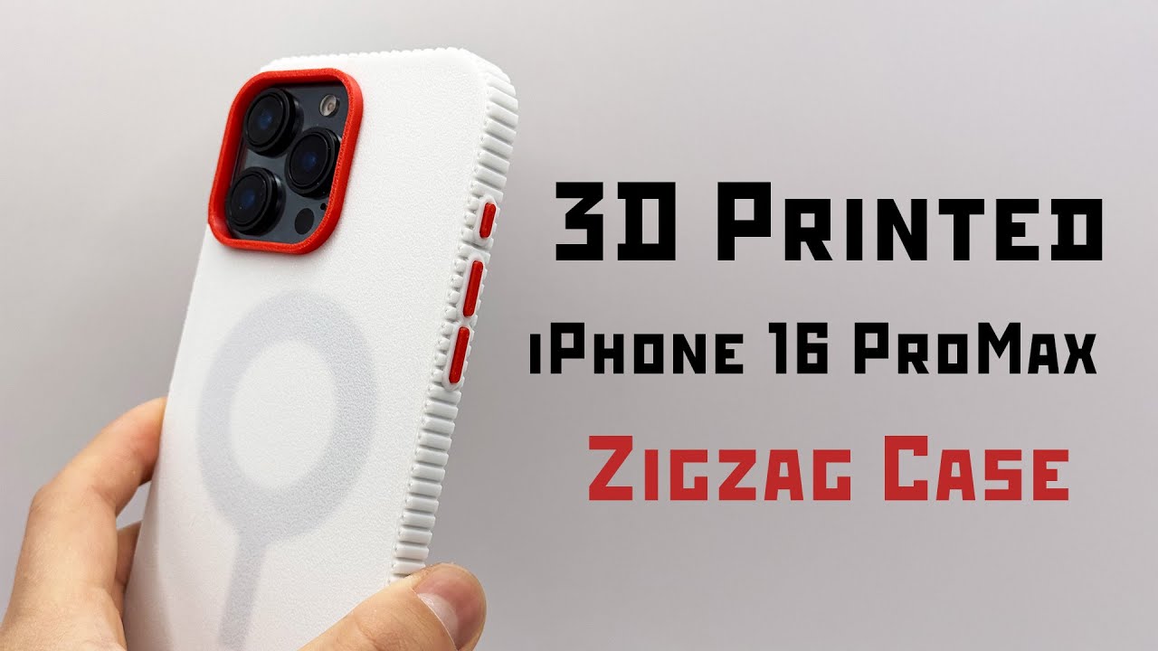 3d Printed iPhone 16 Pro Max Zigzag Case Assembly