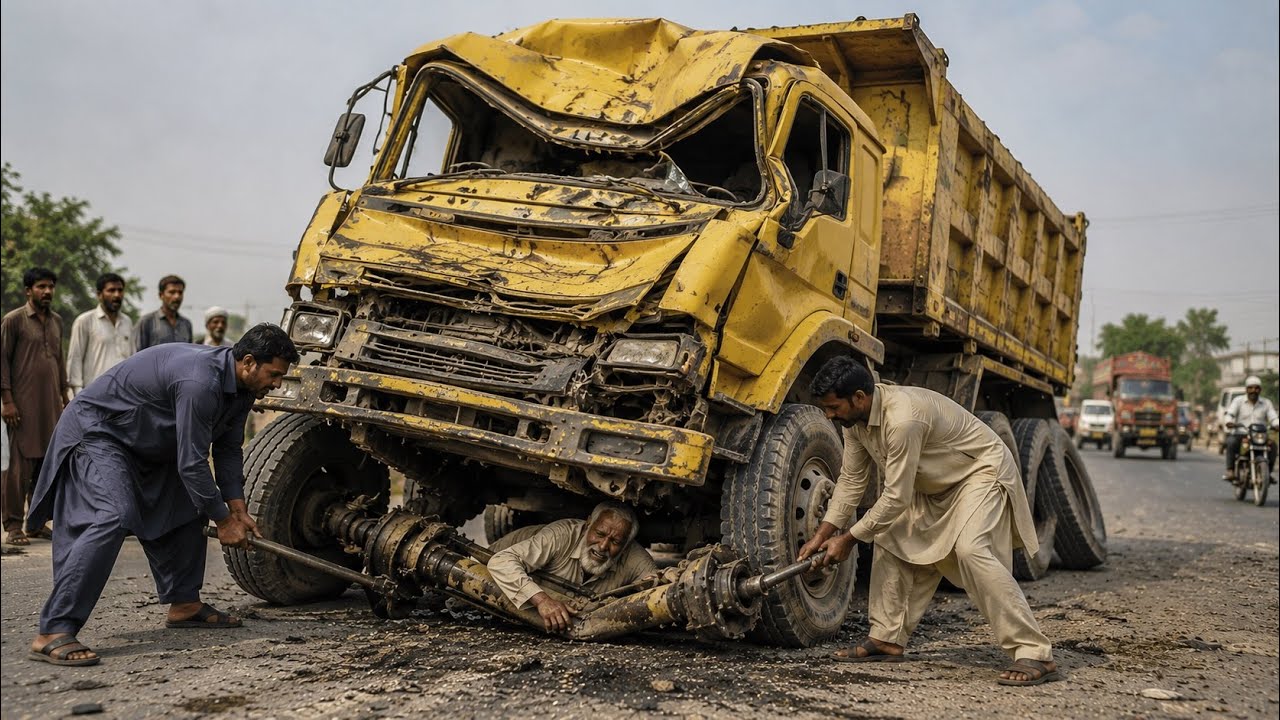 “Ridiculous Truck Repair” Most Insane Hino Dump Truck Restoration Ever Done by Pakistani Mechanics!