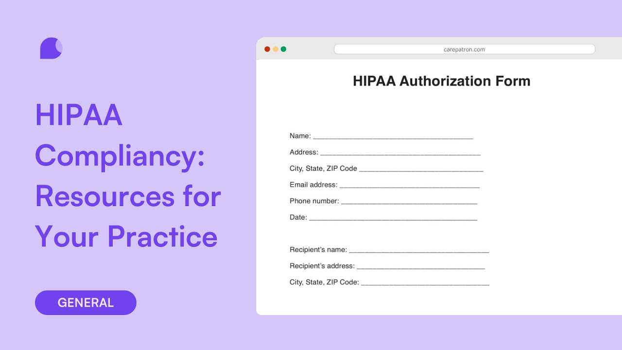 HIPAA Form Resources