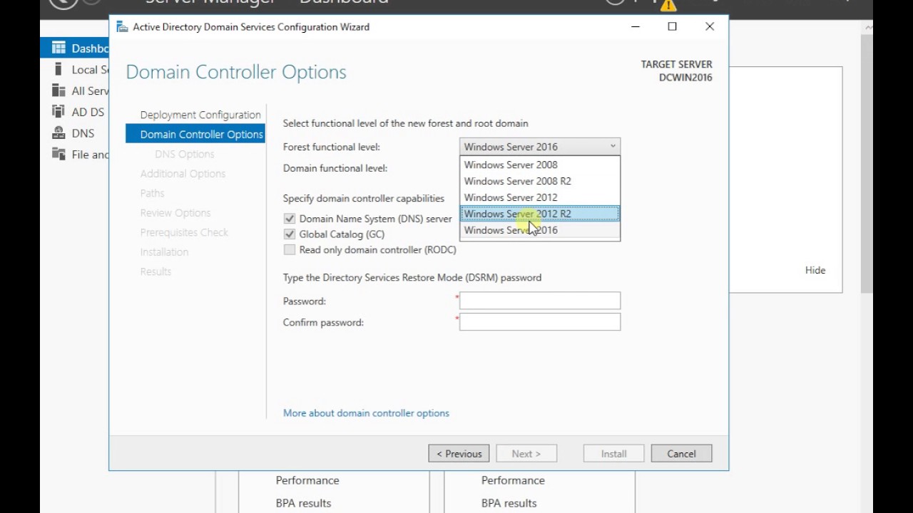 Setup Domain Controller on Windows Server 2016