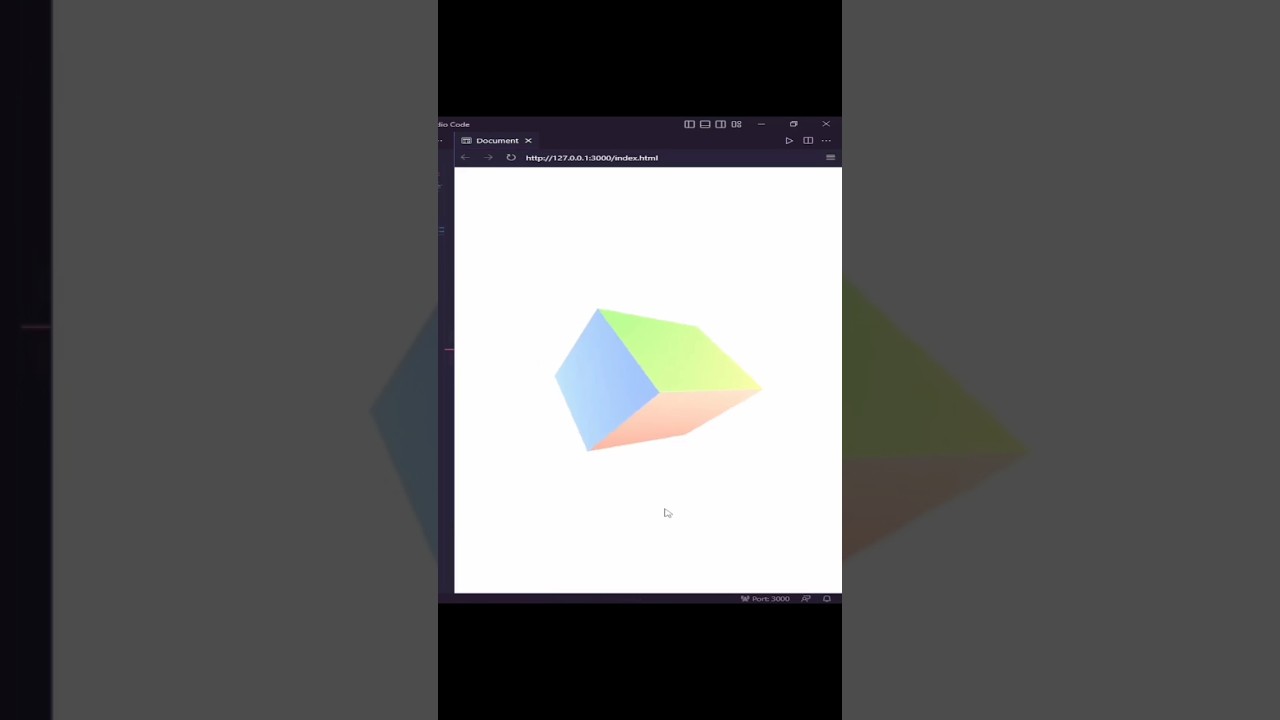 css rotating cube Animation html #shorts