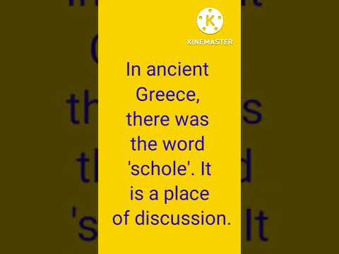 Origin of the word school