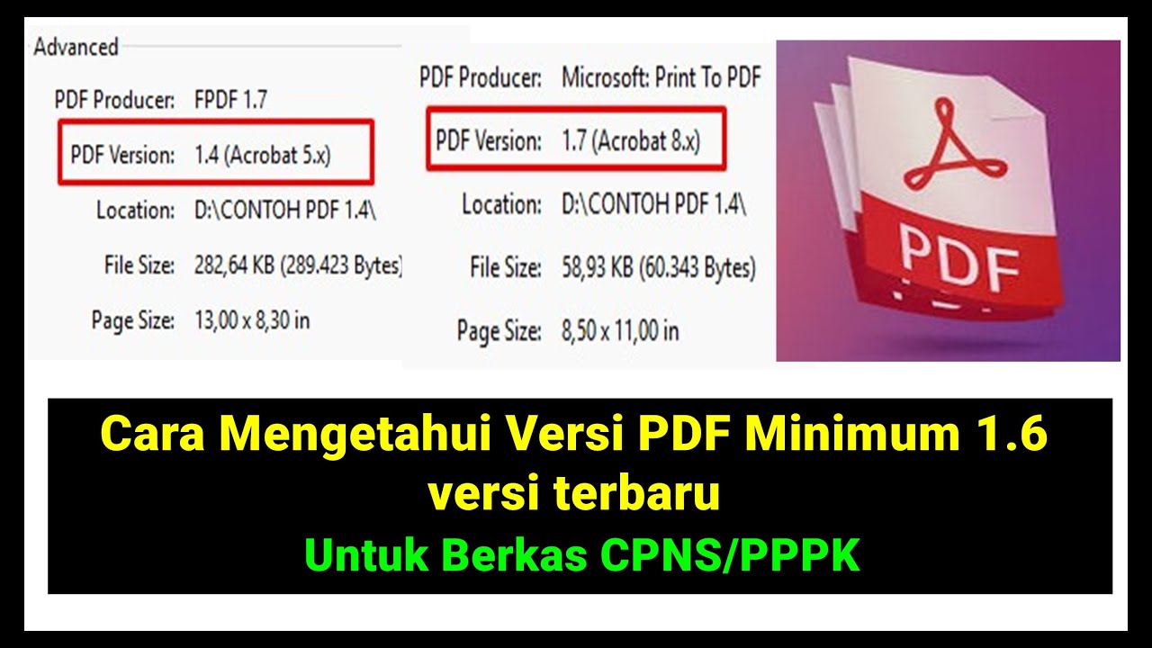 🔴Cara Mengetahui atau melihat Versi File/Dokumen PDF Minimum 1.6 atau versi terbaru