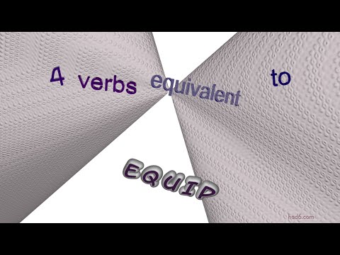 equip - 4 verbs which are synonym of equip (sentence examples)