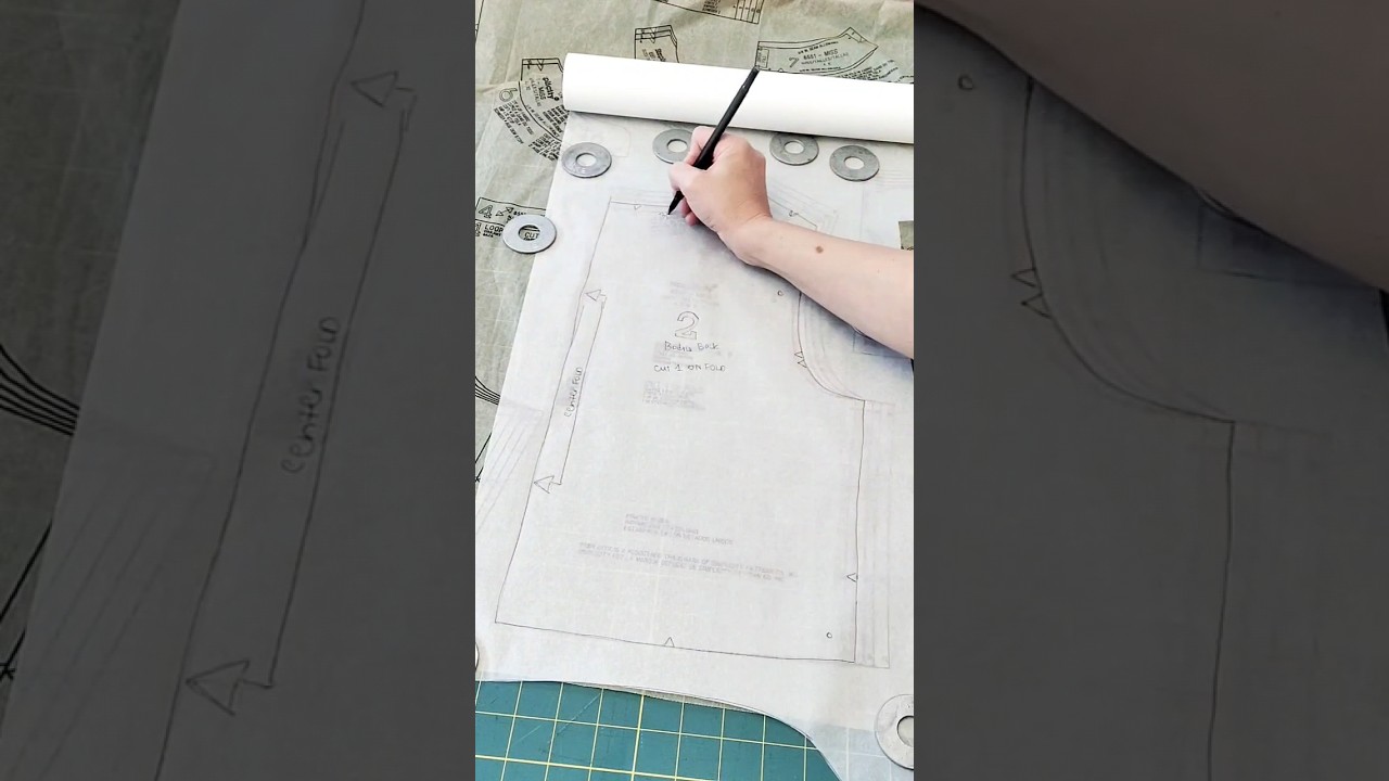 Trace The Pattern! 👍 🤓 🖋️ #tracing #patterns #sewing #sewingtips #sewinghacks