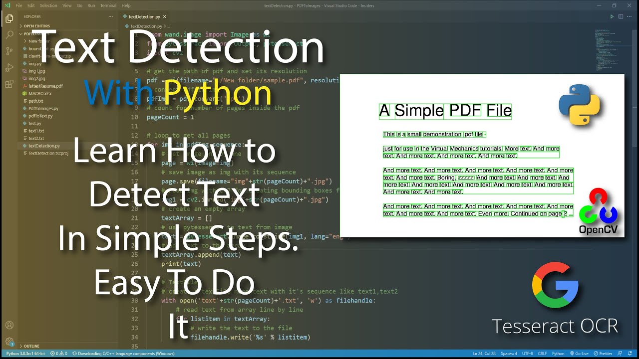 Text Detection Using Python | Tesseract | OpenCV