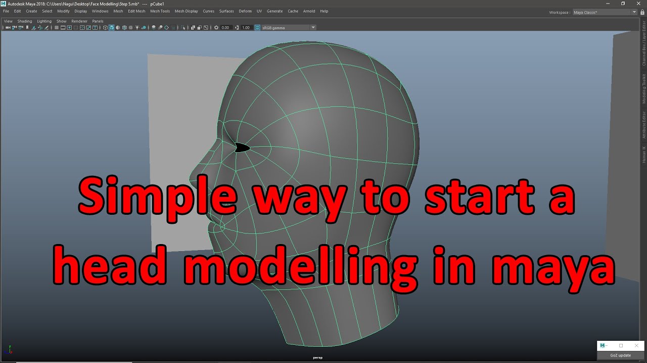 Head modelling in Maya Step-1