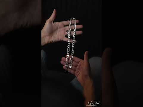 925 Italian silver Figaro Chain #lukezionjewelry #jewelry