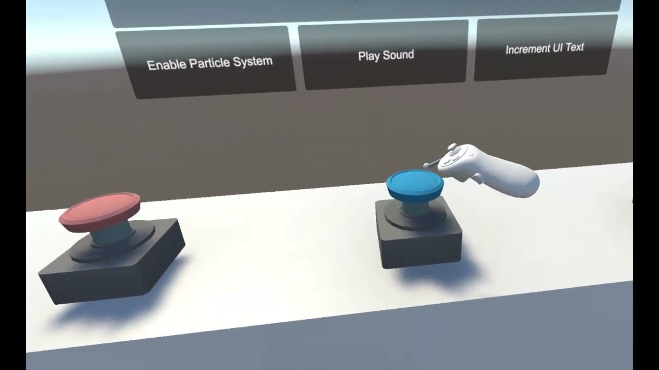 Unity VR Test - XR Toolkit Demo (Interactable poke)