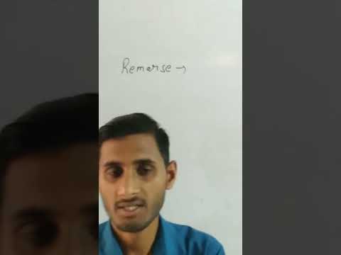 vocab/meaning of Remorse by Vinay sir