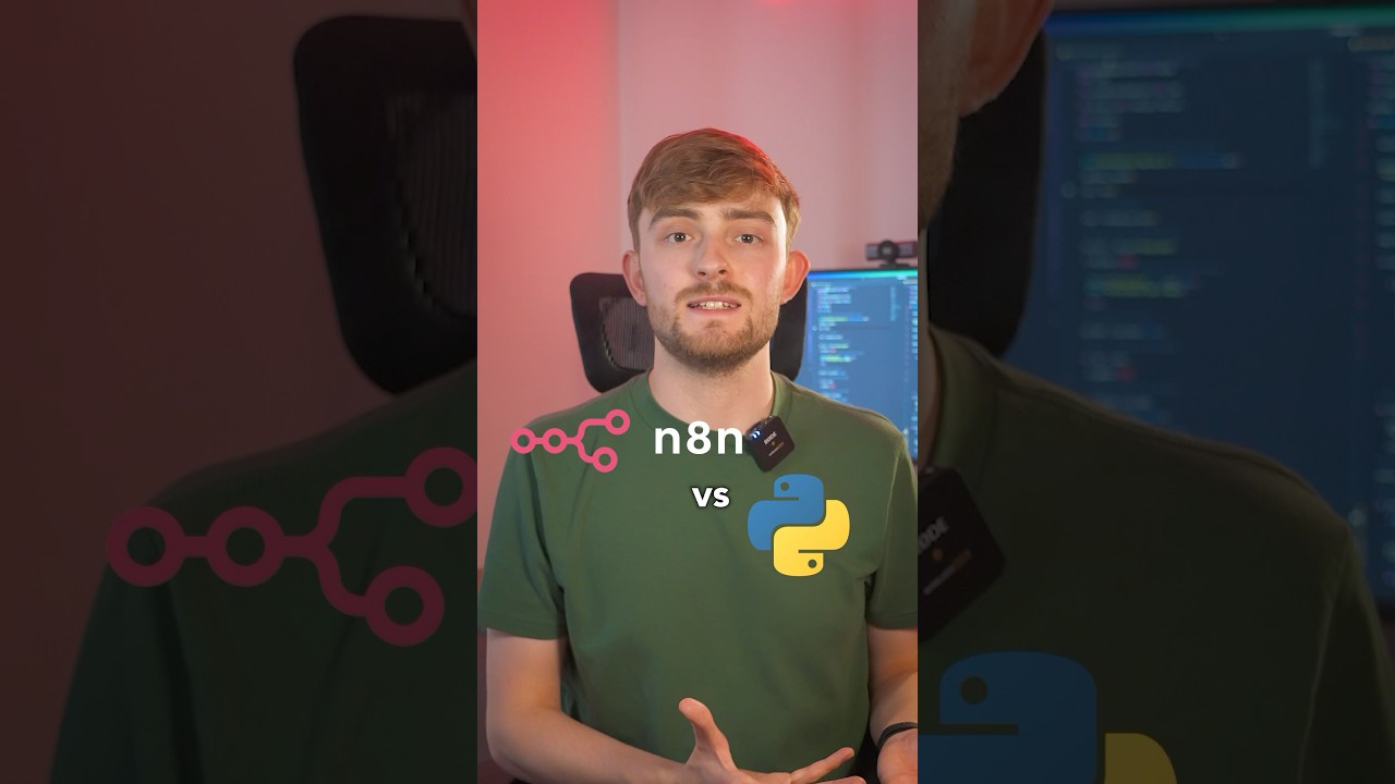n8n vs Python 💻 #tech #programming #coding #n8n #python