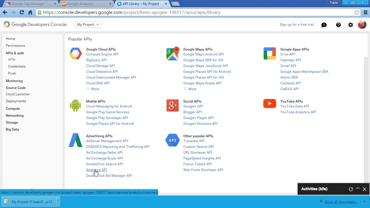 Google Management API