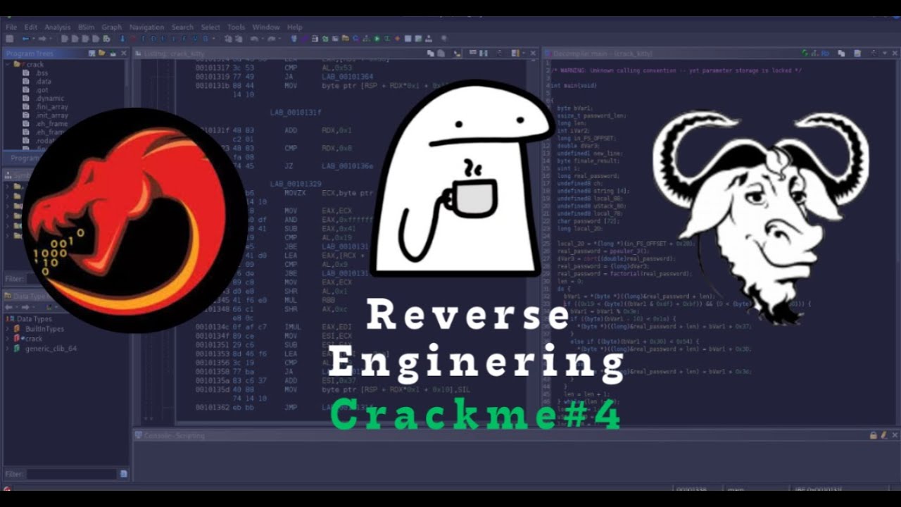 Solving A Crackme Challenge Using Ghidra & GDB -Crackmes.one 0x04