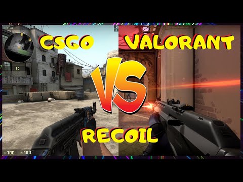VALORANT VS CS:GO - Weapon Spray Patterns, Recoil and Sound (Comparison)