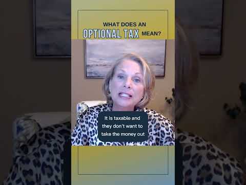 What Does Optional Tax Mean?