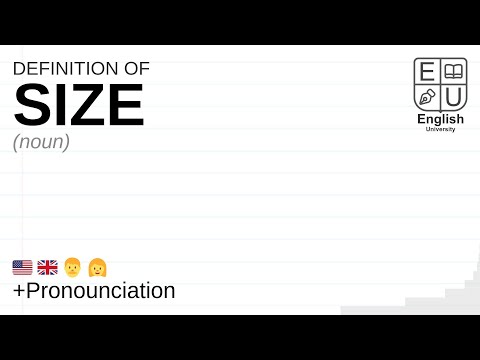 SIZE meaning, definition & pronunciation | What is SIZE? | How to say SIZE