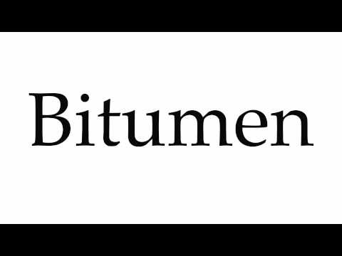 How to Pronounce Bitumen