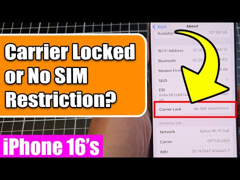 π Carrier Locked or No SIM Restriction? Check Status on iPhone 16/16 Pro Max | iOS 18