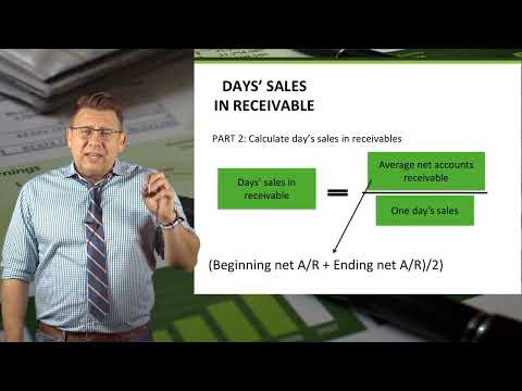 Financial Analysis Days' Sales in Receivable