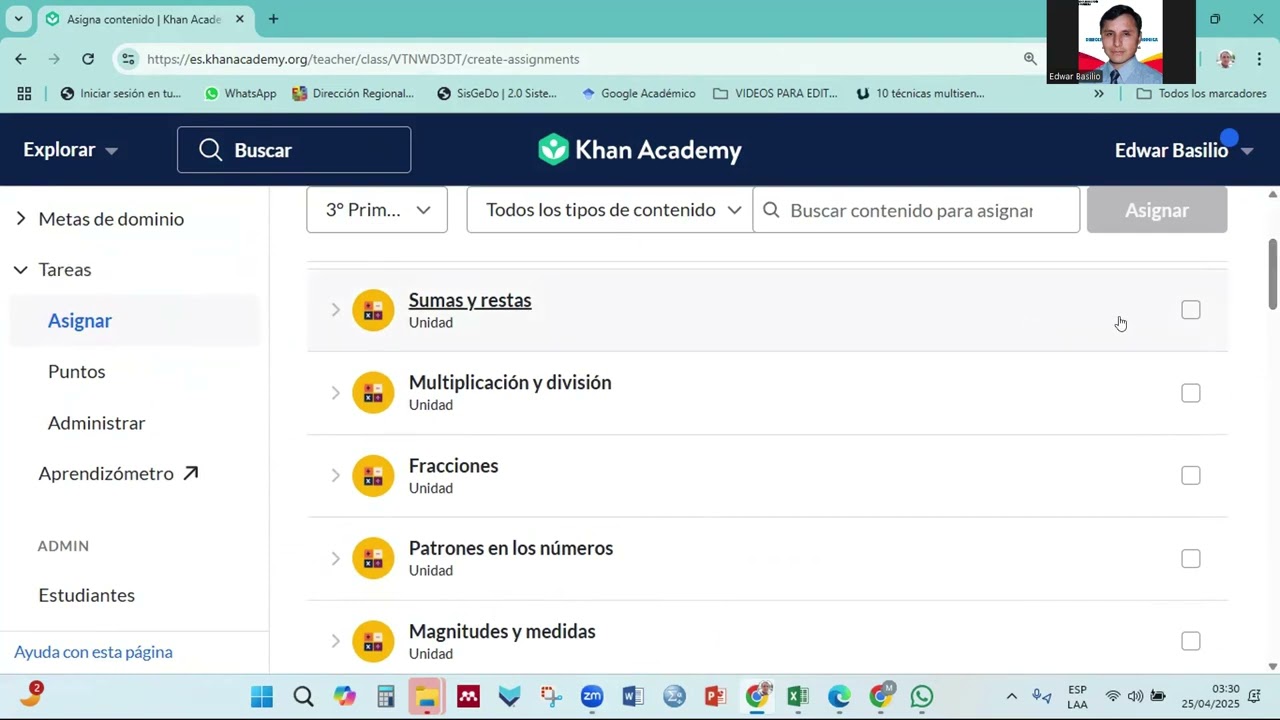 5 Cómo asignar tareas en Khan Academy