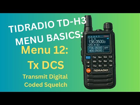 What does Menu 12: Tx DCS Do on Your Radio?