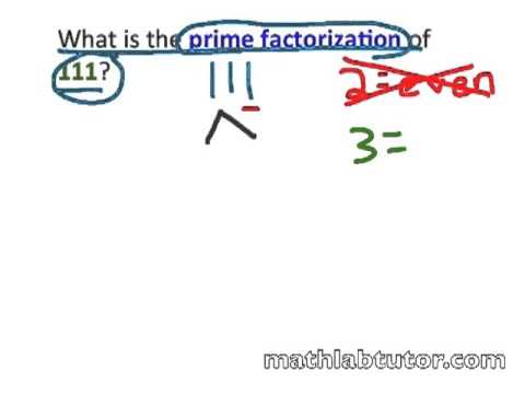 Prime Factorization 111 TEK 6.1E