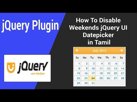 Learn How To Disable Weekends jQuery UI Datepicker in Tamil - Mind Luster