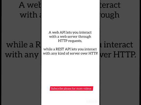 What is the difference between WEB API and REST API
