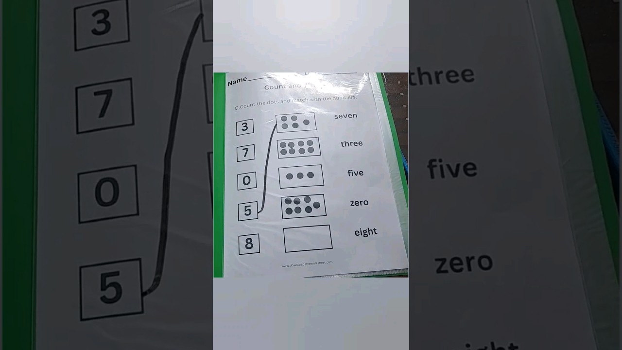 number spellings for beginners #homeschooling #worksheet #kgworksheet #kindergarten #preschool