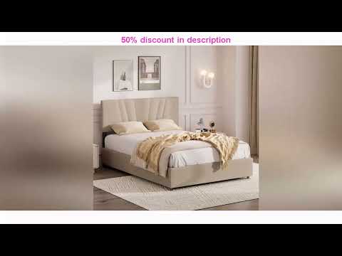 Best product reviews : Queen Upholstered Platform Bed With Lift Storage, Queen Bed Frame With