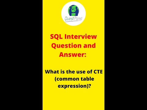 What is the use of CTE (common table expression) SQL Server Interview Questions ?
