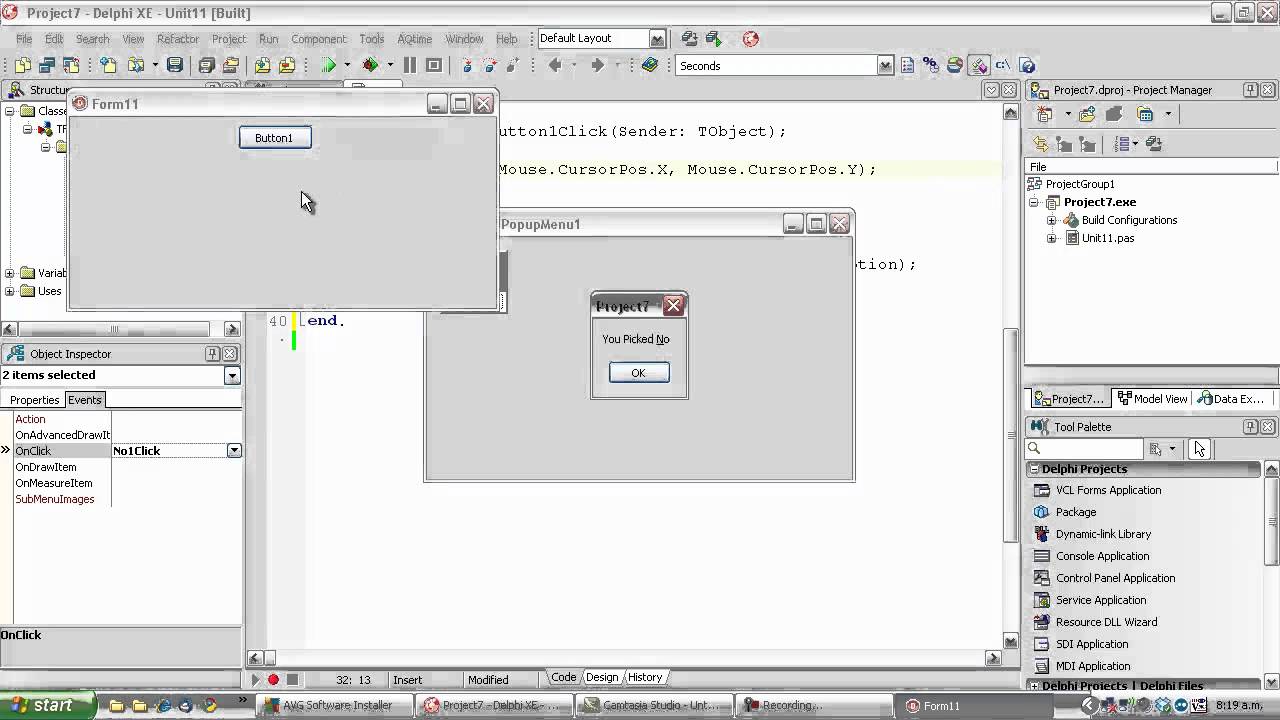 Delphi Programming Tutorial #59 - Popup Menu from Button