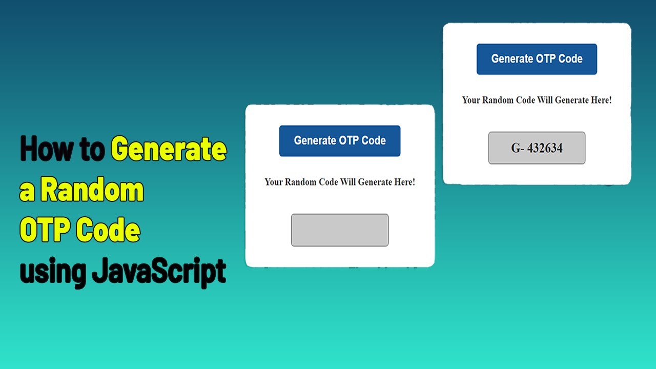 How to Generate a Random OTP Code with HTML CSS & JS | Web Design Tutorial