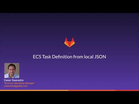 ECS Task Definition from local JSON