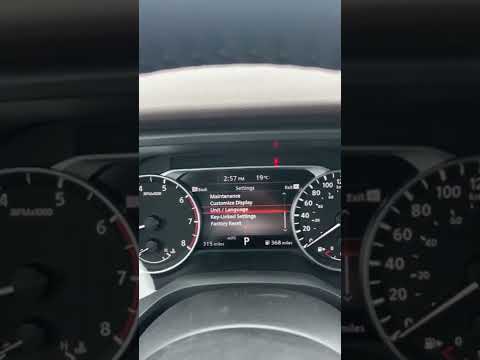 Changing the digital speedometer from km/h to mph on the 2021/2022/2023 Nissan Rogue