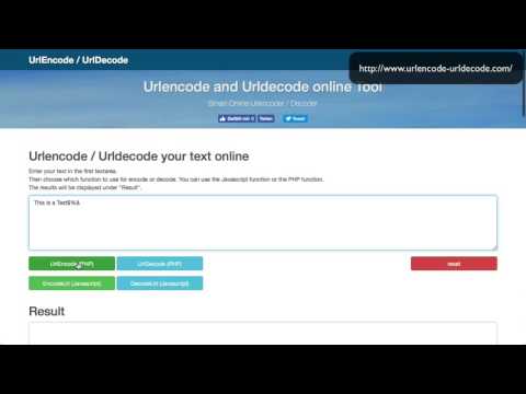 Urlencode / Urldecode online Tool