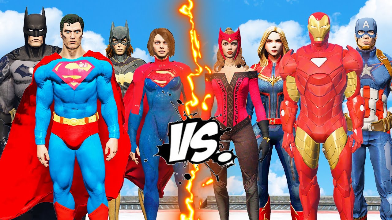 THE MARVEL AVENGERS vs THE DC JUSTICE LEAGUE | BATTLE SCENE