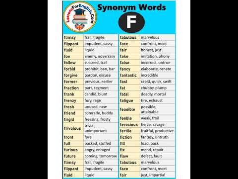 Antonyms and synonyms- English vocabulary