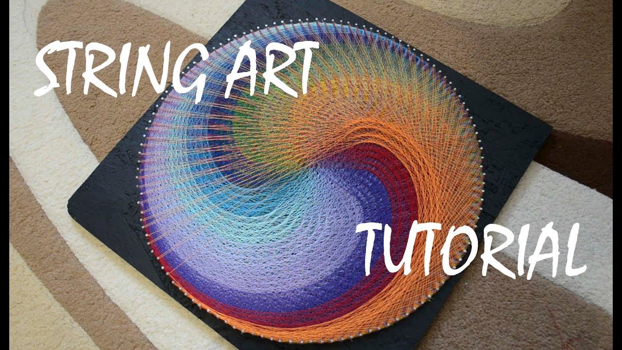 STRING ART TUTORIAL | TIMELAPSE | geometric hypnotizing picture
